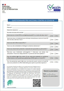 Cespharm - Questionnaire vaccination Covid-19