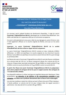 Cespharm - Vaccin Comirnaty bivalent - Préparation et modalités d ...
