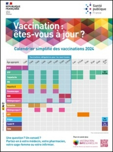 Cespharm - Calendrier vaccinal simplifié 2024 - affichette